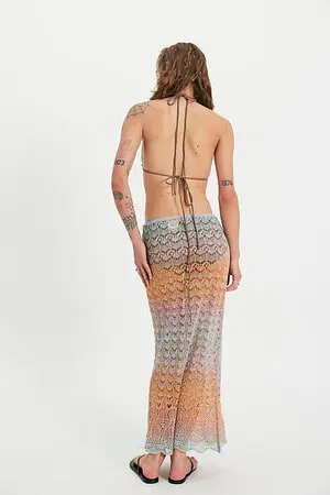 Anna Sui Ombre Crochet Maxi Skirt
