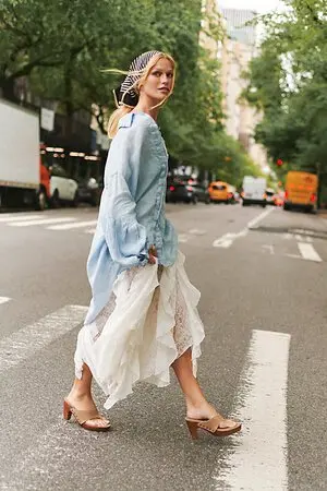 Free People Candy Calling Maxi Slip Skirt
