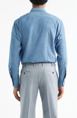 Zanella Bassano Chambray Button-up Shirt