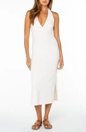 Roxy Stretch Cotton Midi Dress - Dew