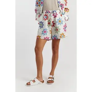 Chinti & Parker Cotton Sol Shorts - Cream/multi