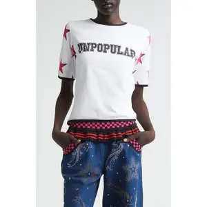 CHOPOVA LOWENA Graphic Ringer T-shirt - White Multi