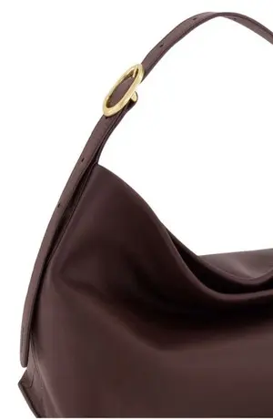 Vince Small Plonge Vivian Leather Hobo Bag - Black Cherry