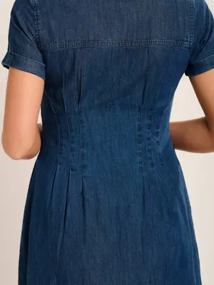 BRAKEBURN Antonia Button-front Denim Dress