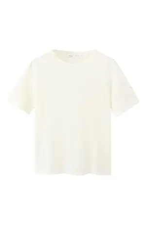 Mango Short Sleeve Sweater - Ecru