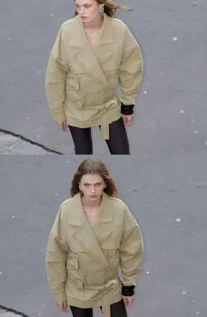 Mango Belted Denim Jacket