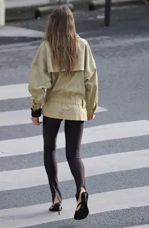 Mango Belted Denim Jacket