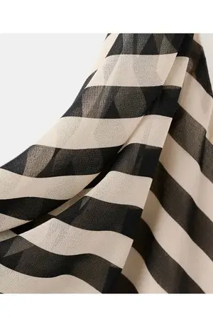 Mango Striped Slipdress With Scarf