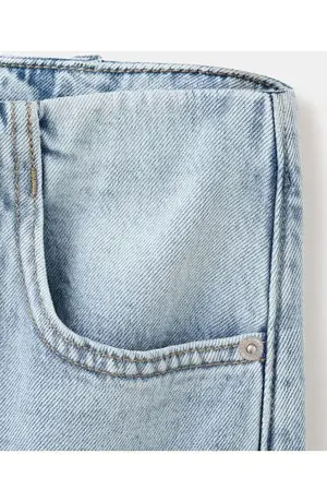 Mango Seamed Balloon Jeans - Medium Blue