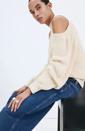 Mango Cold Shoulder Sweater