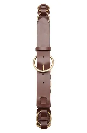 Mango Faux Leather Chain Belt