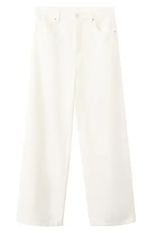 Mango High-waist Balloon Jeans - White