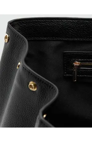 Mango Medium City Faux Leather Satchel - Black