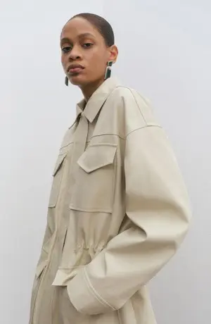 Mango Oversized Cotton Jacket