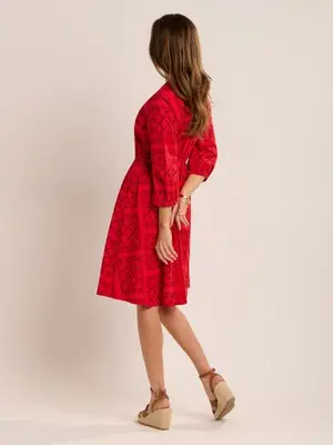 BRAKEBURN Zora Embroidered Cotton Dress