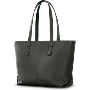 SAMSONITE Leather Tote With Laptop Sleeve - Olive