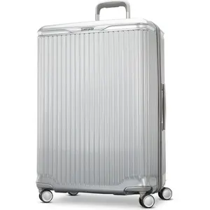 SAMSONITE Silhouette 18 Checked Spinner Luggage - Metallic Silver