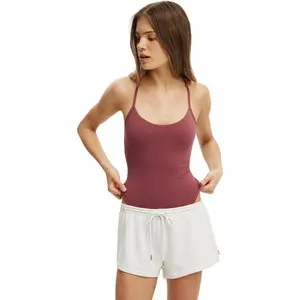 Cotton:on Active Ultra Soft High Side Bodysuit - Dusty Rose