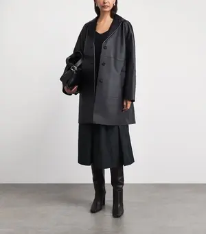 Vince Bonded Leather Coat