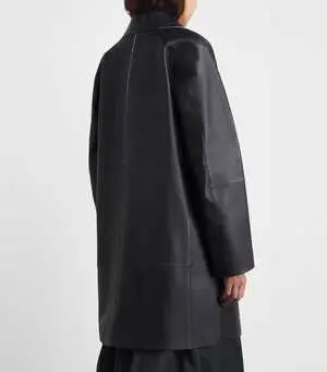 Vince Bonded Leather Coat