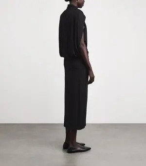 ESSE STUDIOS Cape-detail Solina Maxi Dress