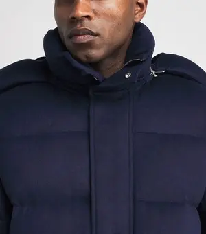 ALAN SCOTT Cashmere-blend Quilted Down Coat