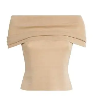 Almada Label Wool-silk Poppy Top