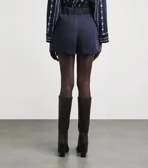 Maje Satin Flared Shorts