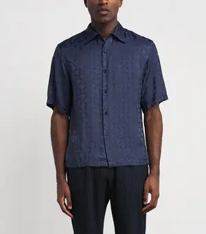 Sandro Jacquard Cross Short-sleeve Shirt
