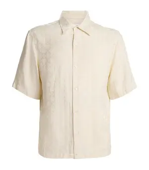 Sandro Jacquard Cross Short-sleeve Shirt - Beige