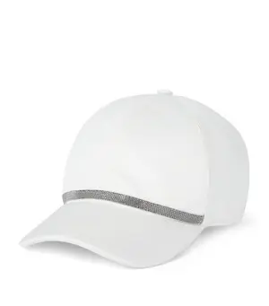 Brunello Cucinelli Cotton-blend Baseball Cap With Monili Detail - Beige