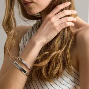 Ralph Lauren Engravable Sterling Bangle - Silver