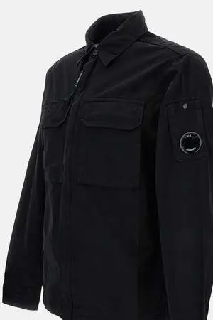 C.P. COMPANY Giacca/camicia Over Con Zip In Gabardine Organico