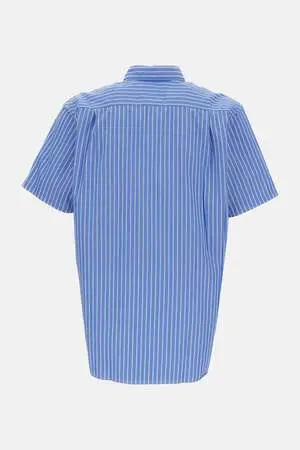 Play Comme Des Garcon Camicia A Righe Maniche Corte - Blue