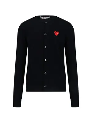 Play Comme Des Garcon Play Comme Des Garcons Cardigan Black