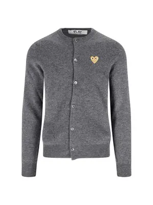Play Comme Des Garcon Cardigan - Gray
