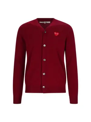 Play Comme Des Garcon Play Comme Des Garcons Cardigan - Red