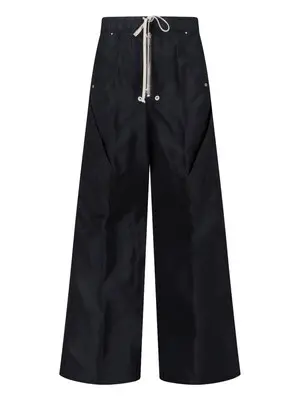 Rick Owens Wide Pants "megastrapped Bolans - Black