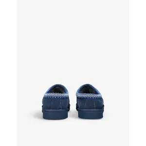 UGG Tasman Contrast-stitch Suede And Shearling Slippers - Navy