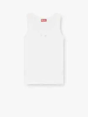 DIESEL® Slim Fit Ribbed Tank Top - White