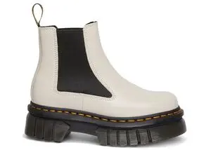 Dr. Martens Audrick Nappa Leather Platform Chelsea Boots - Cobblestone Grey