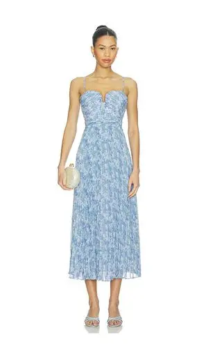 Astr The Label Bayley Pleated Crepe Dress