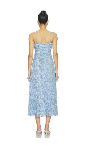Astr The Label Bayley Pleated Crepe Dress