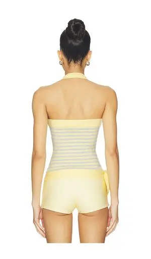 Frankies Bikinis Quinn Cloud Knit Halter Top