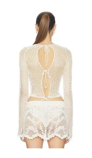 HAELO Crochet Long Sleeve Top