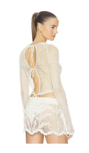 HAELO Crochet Long Sleeve Top