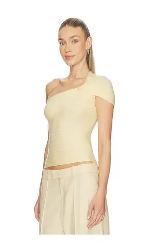 Heartloom Asymmetrical Knit Top - Yellow