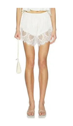 Free People Sweet Love Boxer Shorts - White