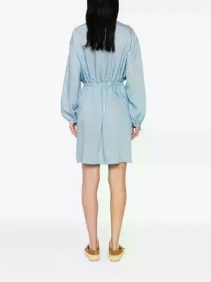 Woolrich Tie-waist Mini Dress - Blue