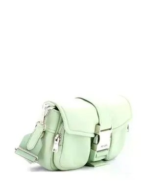 Prada Padded Buckle Nappa Leather Small Crossbody Bag - Green